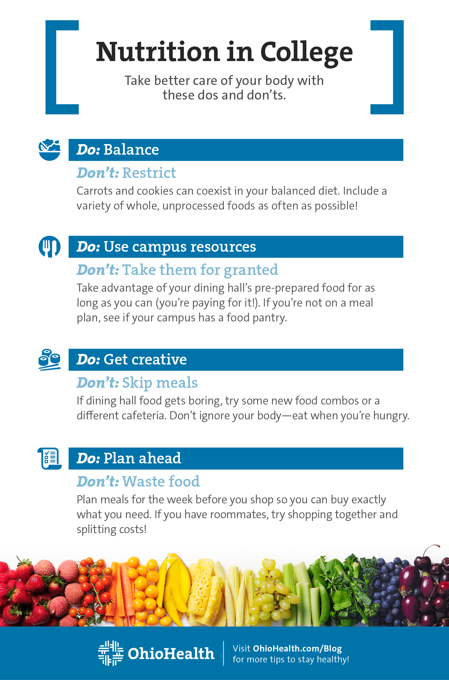 College 101 Nutrition Tips OhioHealth College 101 Nutrition Tips OhioHealth